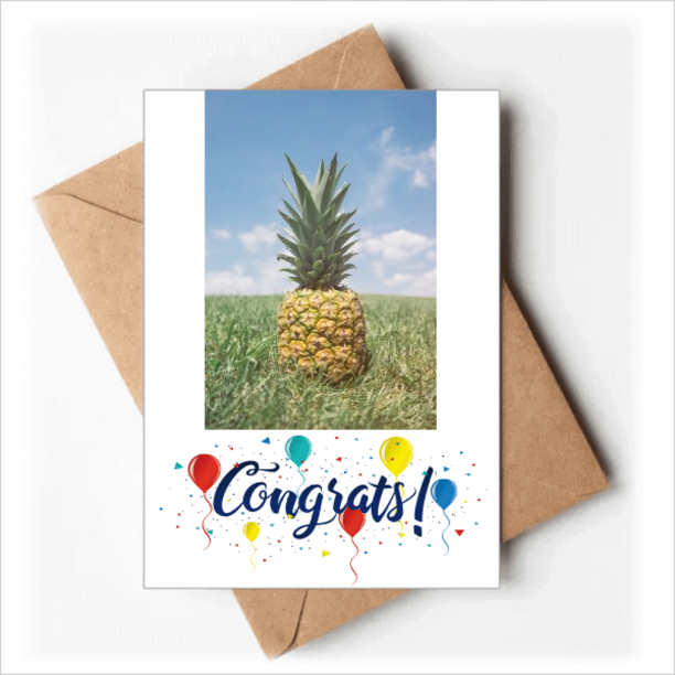 Fresh Tropical Fruit PineFruit Picture Wedding Cards Congratulations ...