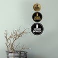 Signs ByLITA Circle Outdoor Bathroom Sign (Brushed Silver) - Large ...