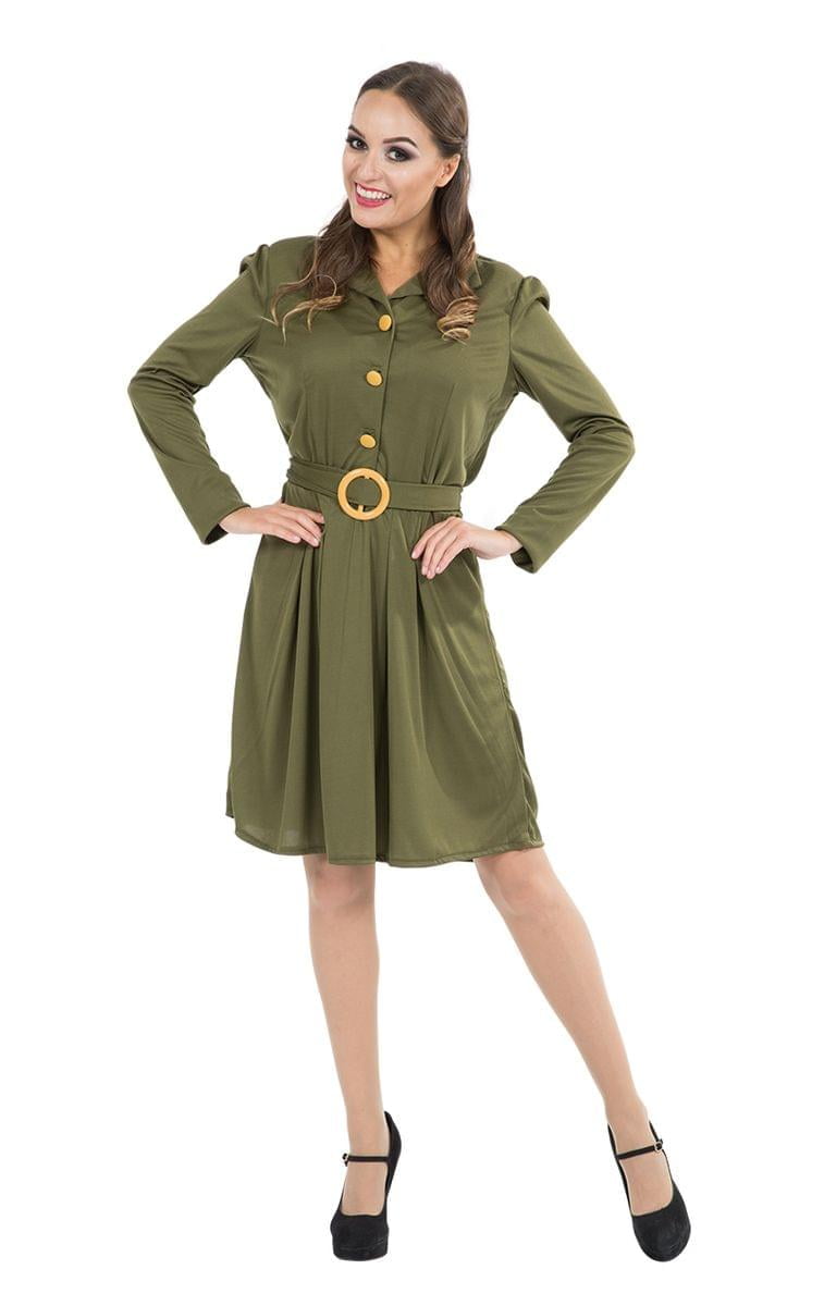 WW2 1940s Women's Military Costume Dress - Medium - Walmart.com
