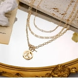 TINGN Layered Gold Initial Necklaces for Women 14K Gold Plated ...