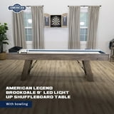 American Legend Brookdale 9’ LED Light Up Shuffleboard Table with ...
