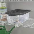 Sterilite 16 Quart Stacker Box, Durable Clear Plastic Bin with Lid ...