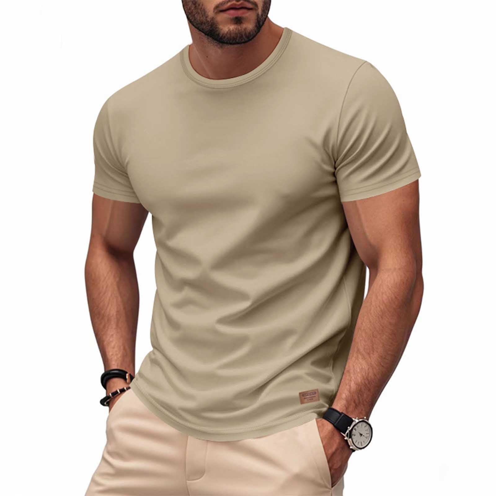 Click here for Viluyesy Mens Short Sleeve Shirt Crewneck Elastic... prices
