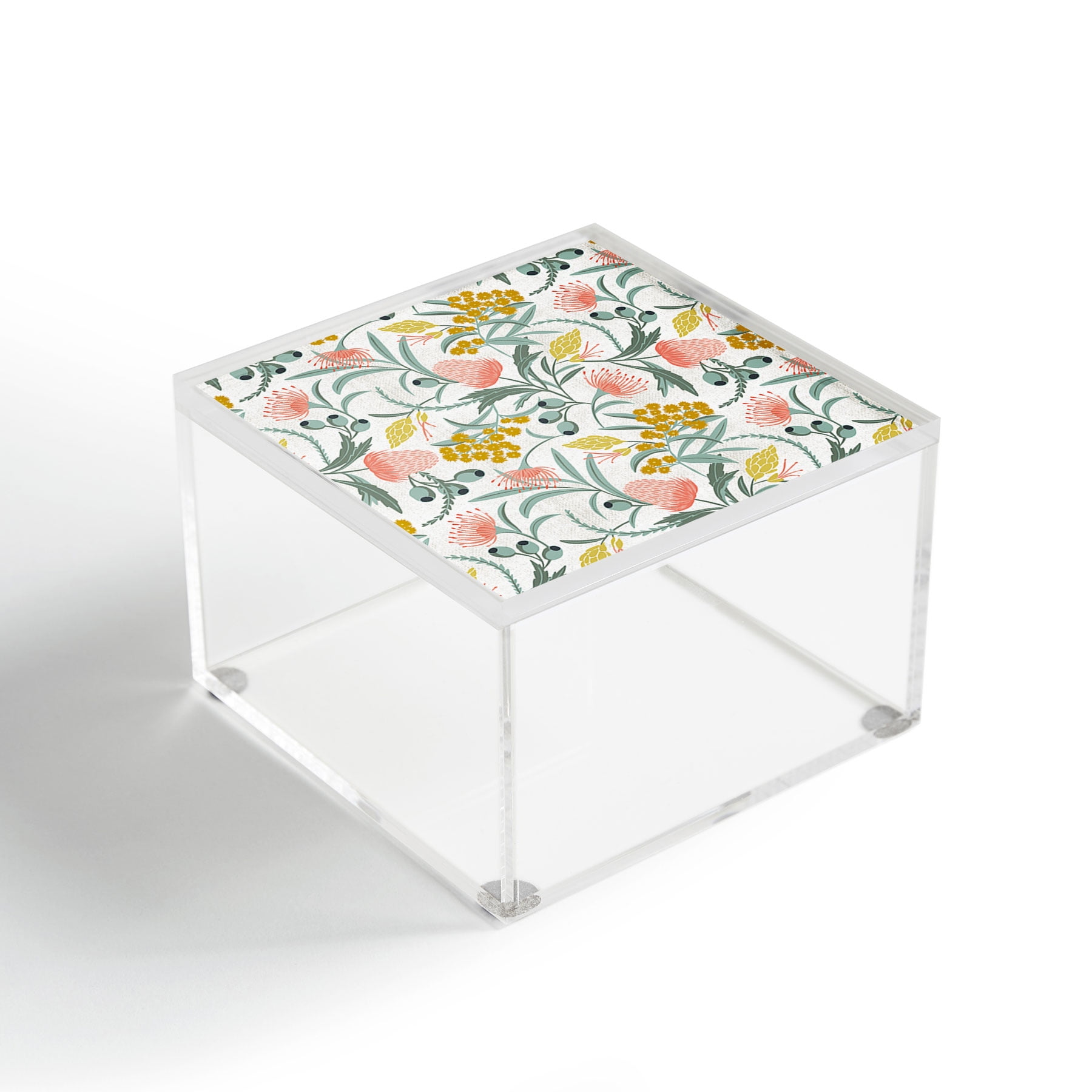 Society6 Marta Barragan Camarasa Flora Australis White Acrylic Box ...