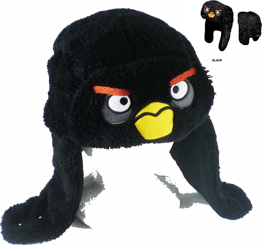 Concept One Accessories - Angry Birds Black Bird Big Face Faux Fur ...