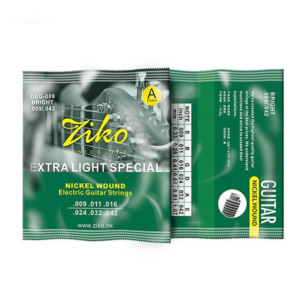 Ziko DEG-009 Nickel Electric guitar strings 09-42 20 Pack Set - Walmart.com