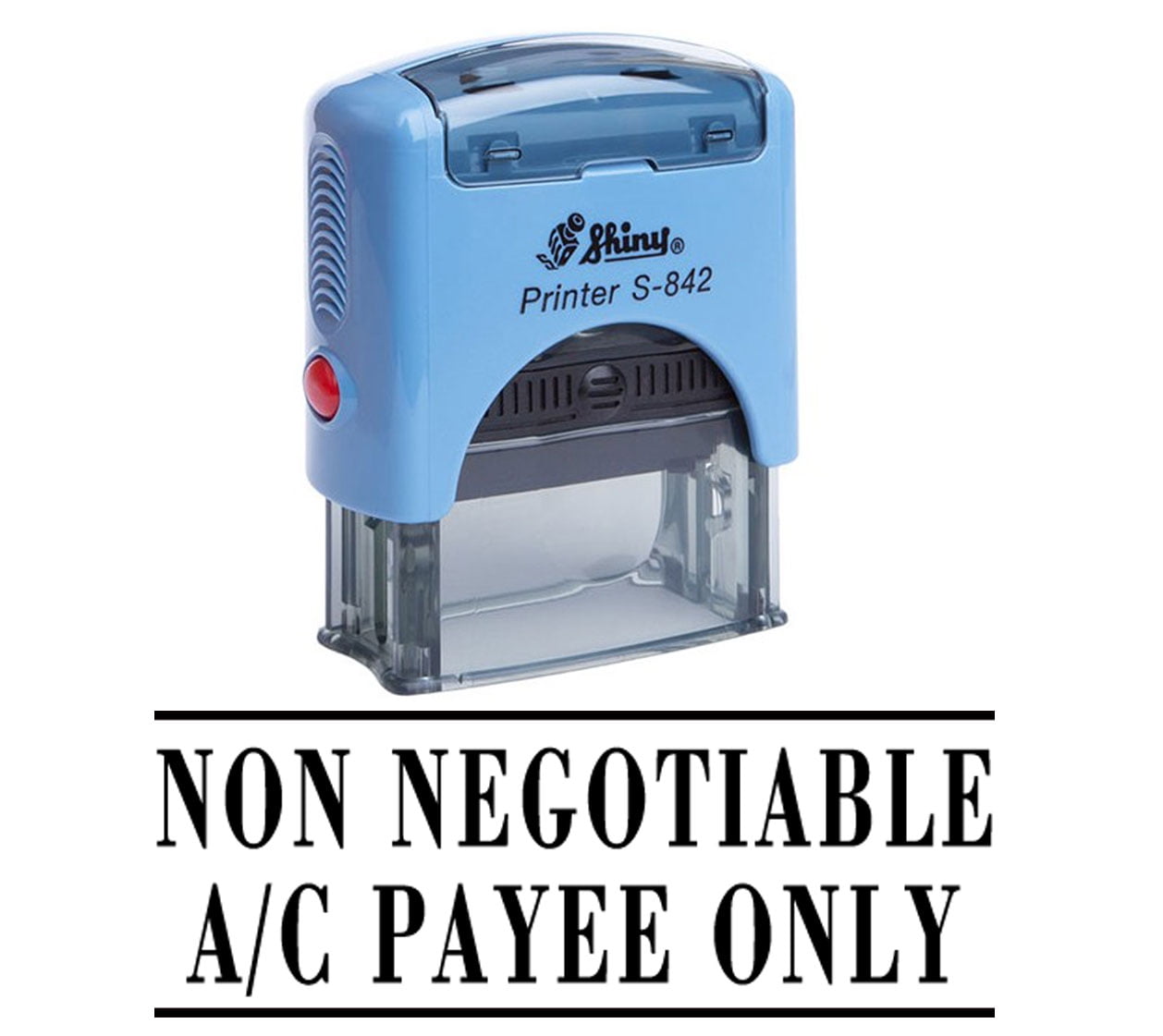 NON NEGOTIABLE A/C PAYEE ONLY Shiny Self Inking Rubber Office ...