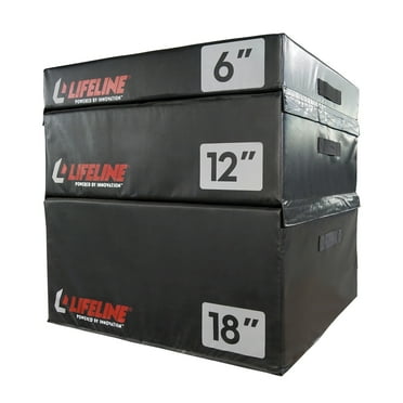 Lifeline Fitness 3-in-1 Foam Plyo Box Set - 16", 20", 24" Surfaces ...