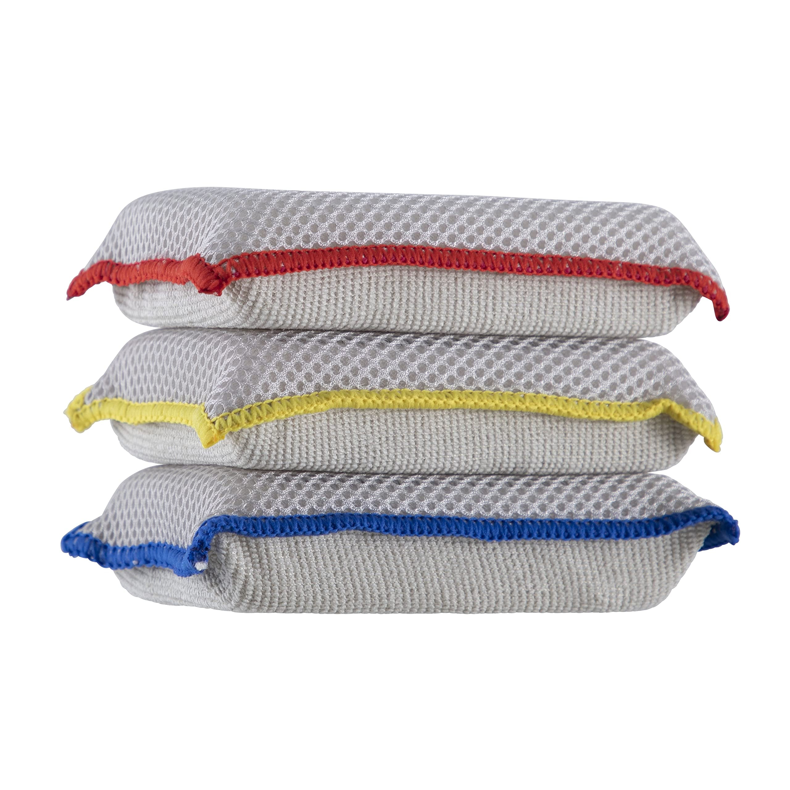 Superio Miracle Microfiber Sponges for Kitchen 3-Pack White with ...