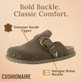 Cushionaire Bronco Suede Slip On Studded Women's Clogs – Genuine Suede ...