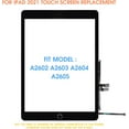 for iPad 9 2021 Screen Replacement, Touch Screen for iPad 9th Gen 10.2 inch A2602 A2603 A2604 ...