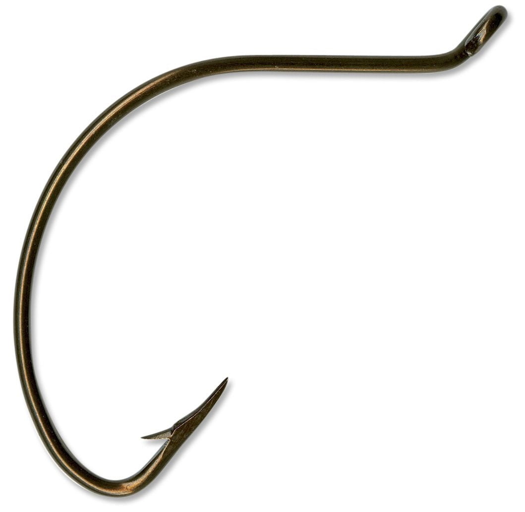 Mustad 37160 Wide Gap Classic Hook, Hollow Point, Slightly Reversed, Up ...