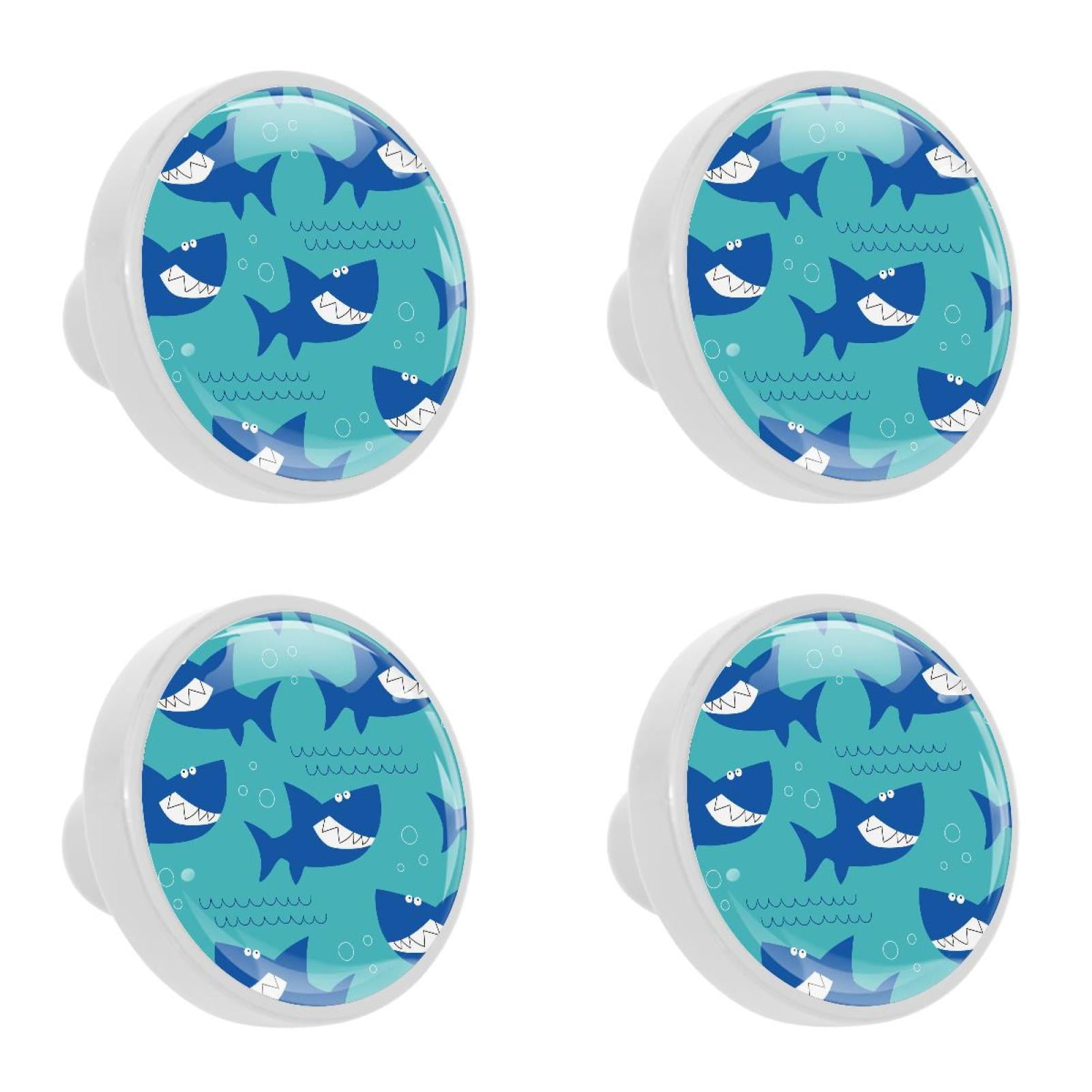 4 Pcs Ocean Sea Shark Knobs for Kitchen Cabinet Cupboard Dresser ...