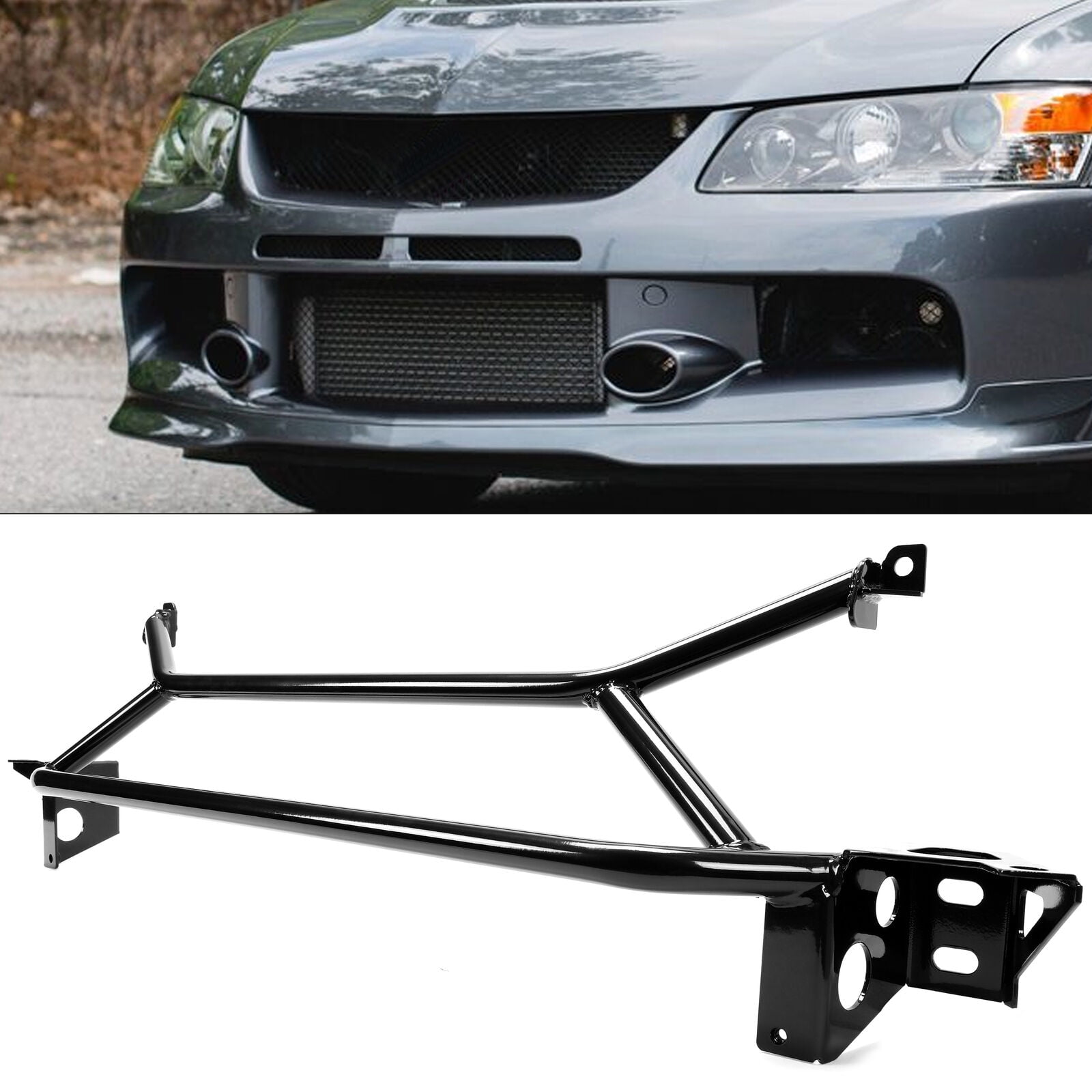 Kojem Black Front Power Brace Support For 2003-2006 Mitsubishi Lancer ...