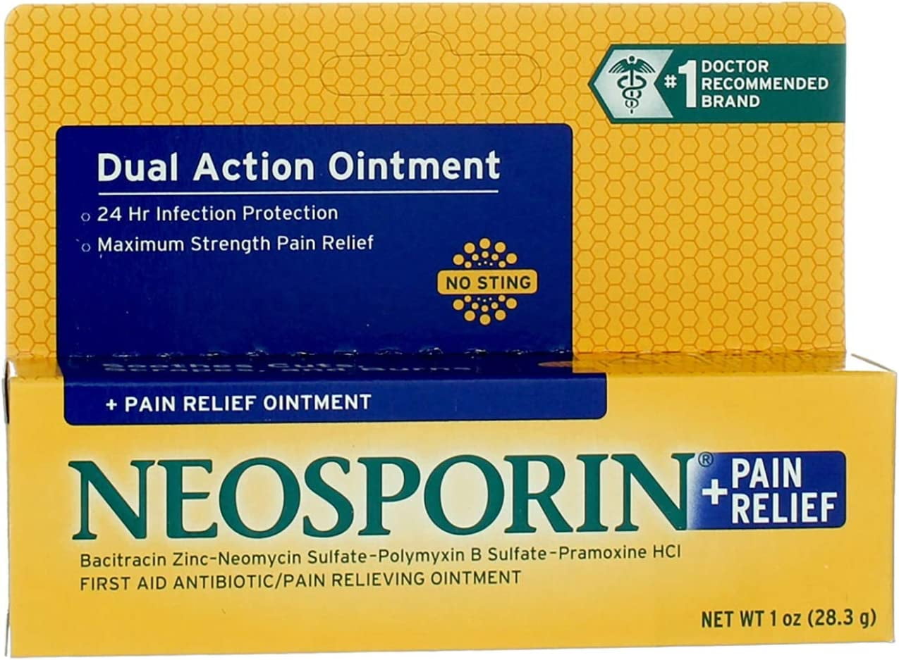 Neosprin + Pain Relief Maximum Strength Dual Action Ointment, 1 oz, 2 ...