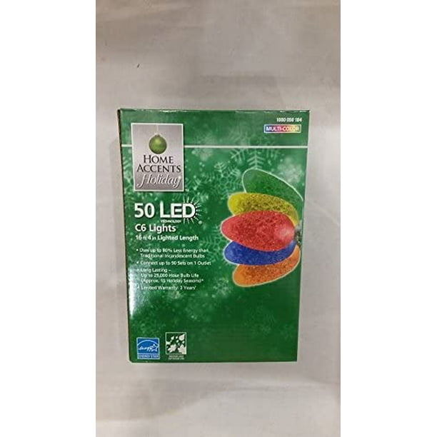 Home Accents Holiday 50-Light LED C6 Multi-Color Light Set - Walmart.com