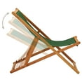 vidaXL Beach Sling Patio Chair Folding Deck Chair Fabric and Wooden ...