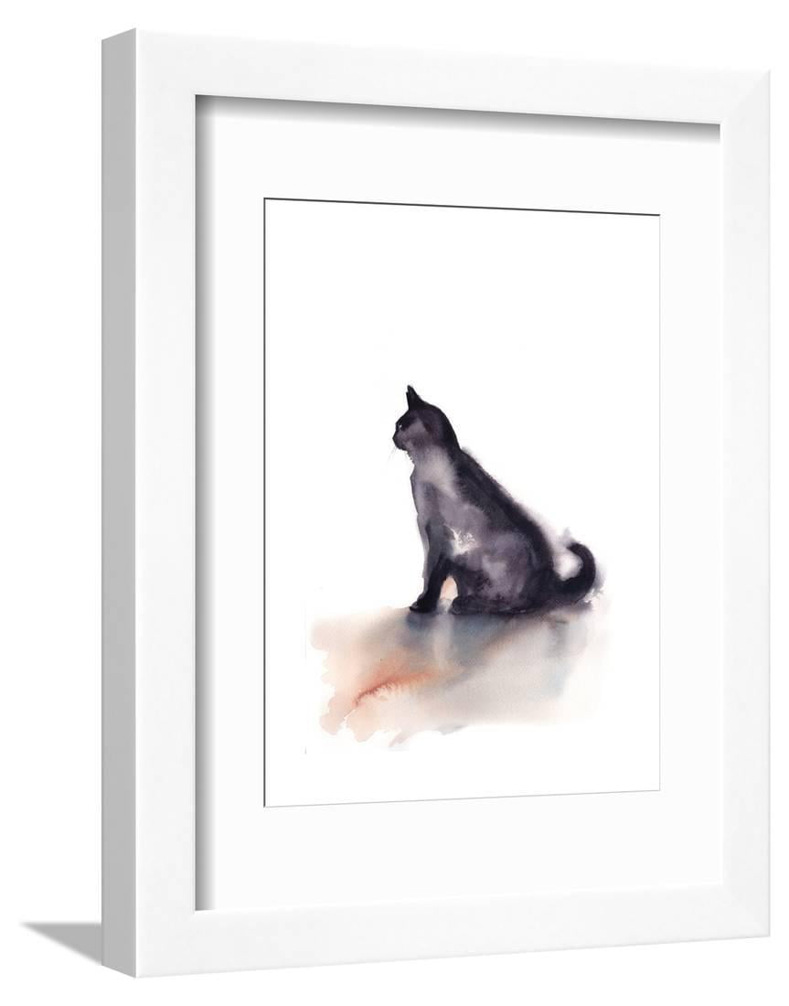 Black Cat Framed Print Wall Art By Sophia Rodionov - Walmart.com