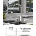 2 Handle Kitchen Faucet with Pull Down Sprayer, 3 Hole Sink Faucets ...