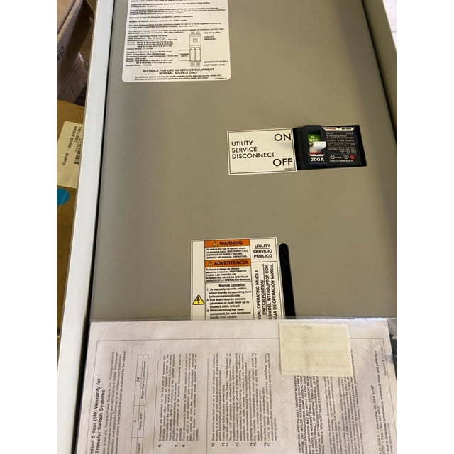 NEW Generac Transfer System Data 120/240V 200 Amp 60 Hz 10000011659 ...