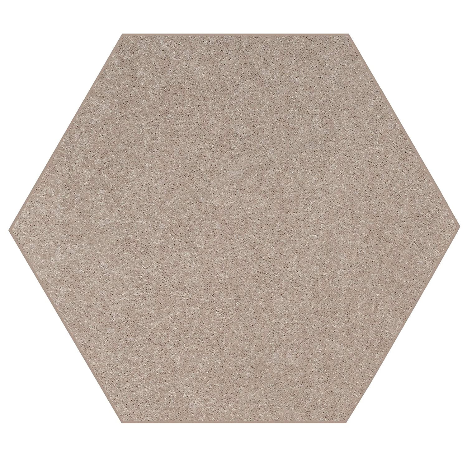 Home Queen Solid Color Hexagon Shape Area Rugs Beige - 7' Hexagon ...