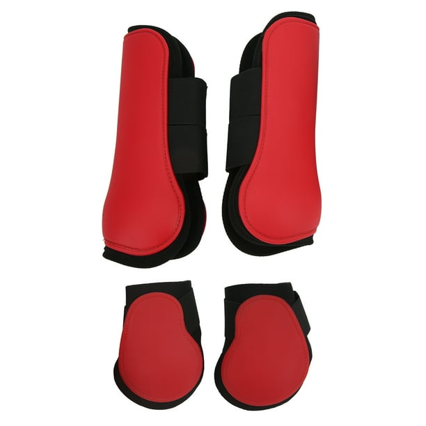 PU Horse Fetlock Boots,4 Pcs Horse Tendon Horse Tendon Hind Boot PU ...