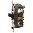 Leviton 1288 30-Amp 120-Volt Toggle Double-Pole AC Quiet Switch, Brown ...