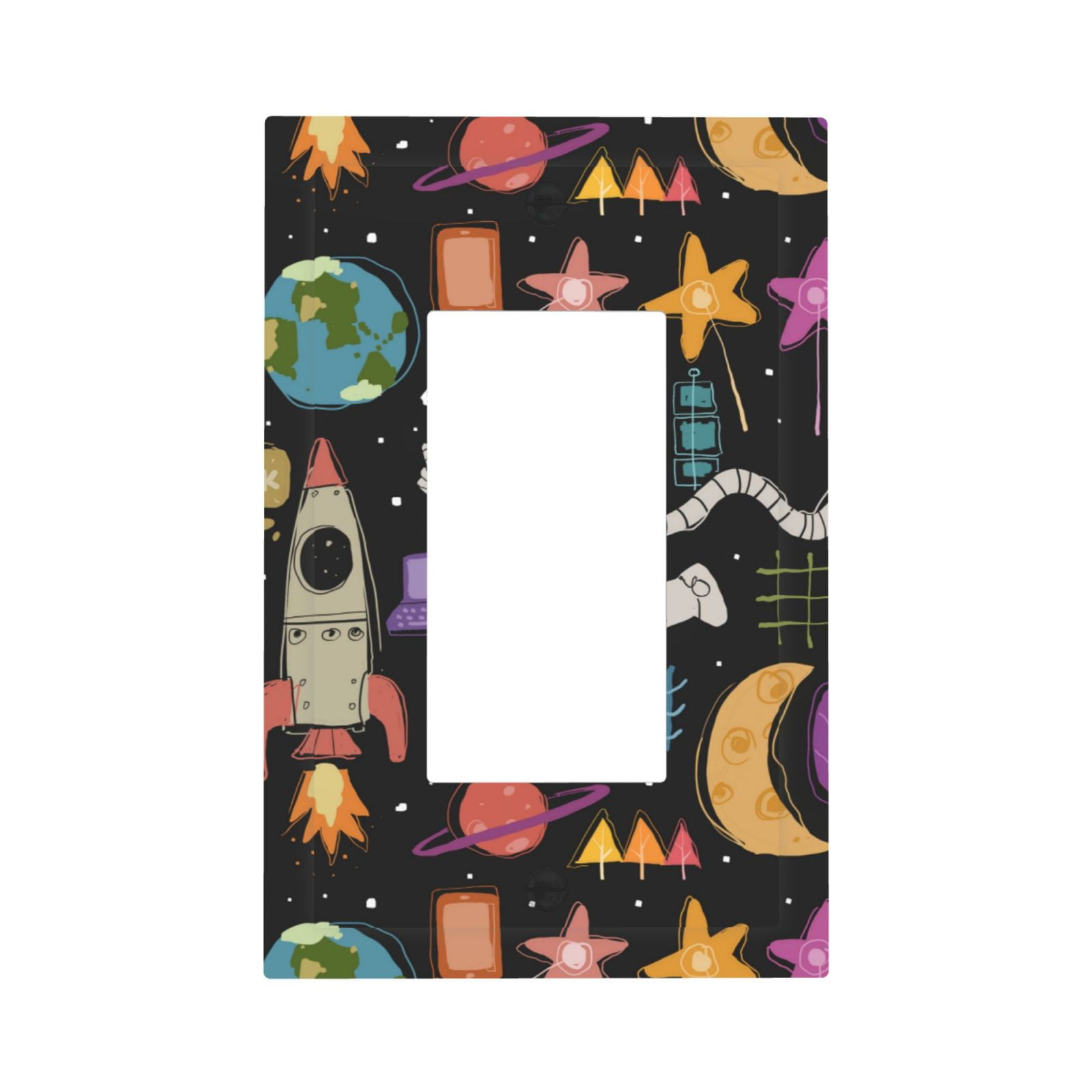DouZhe 1-Gang Decorator/Rocker Wallplate, Fantasy Astronaut Space ...