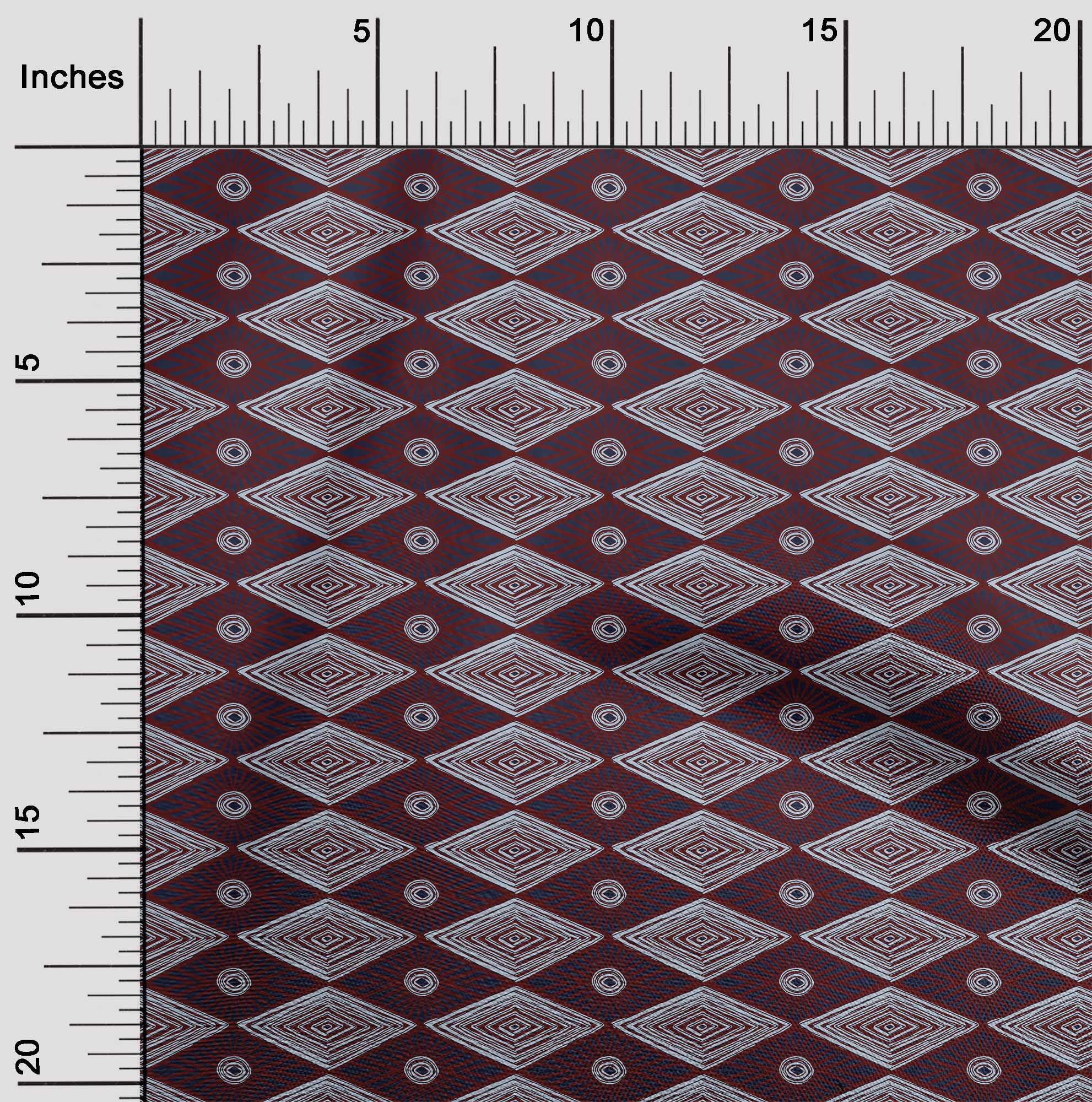 oneOone Cotton Flex Fabric Geometric Block Print Fabric BTY 40 Inch ...