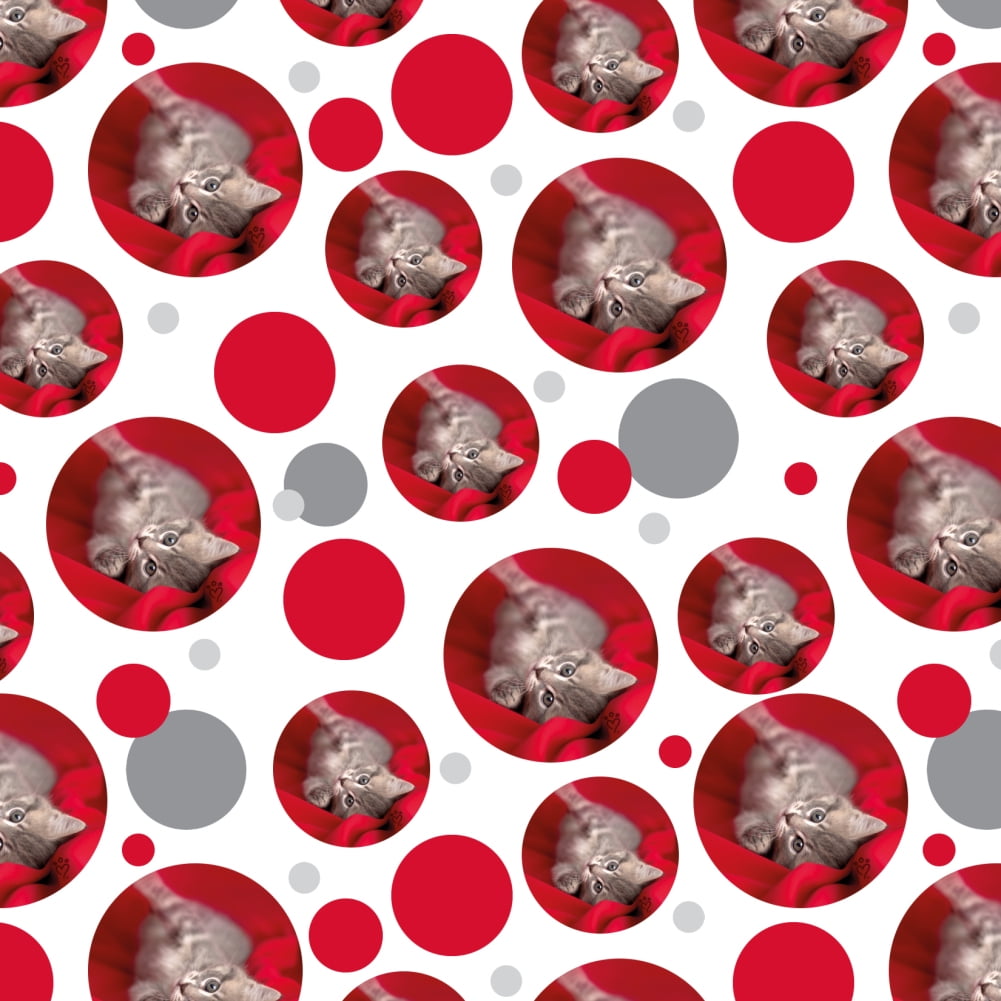 Manx Kitten Cat Red Valentines Premium Gift Wrap Wrapping Paper Roll ...