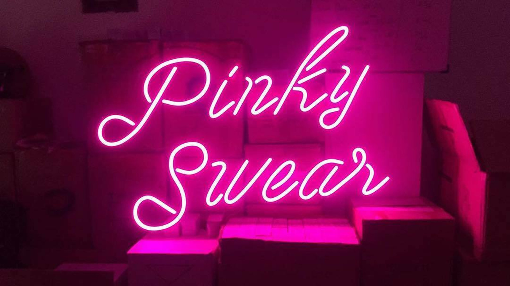 Queen Sense 17" Pinky Swear Neon Sign Acrylic Man Cave Handmade Neon ...