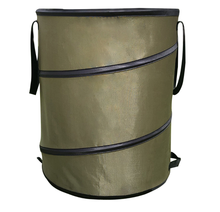 30 Gallon Portable Rubbish Bin Folding Pop-Up Fallen Leaves Trash Can ...