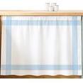 Blue Striped Cabinet Curtain, Simple Stripes White Background Sink ...