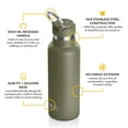 RTIC 16 oz Ceramic Lined Insulated Journey Bottle, Leak-Proof Lid ...