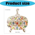 Colorful Candy Jar,Decorative Candy Glass Crystal Candies Bowl with Lid ...