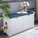 Pefilos 37" Enclosed Litter Box Enclosure Hidden Cat Washroom Bench,Cat ...