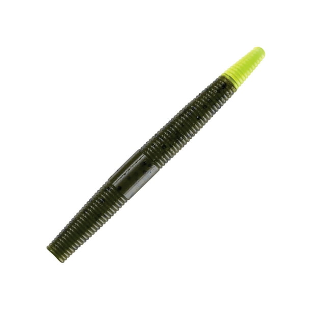 YUM Dinger Soft Plastic Worm 3" Green Pumpkin Chartreuse 10 Count ...