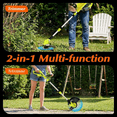 20V Cordless String Trimmer Edger with 2 Batteries and Charger 12 Inch ...