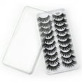 False Eyelashes Lashes - 10 Pairs of 8D Dramatic Wispy Cat Eye Style ...