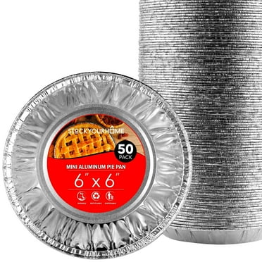 MT Products 50-Piece Disposable Aluminum Foil Crab Shell Mini Pie Pans ...