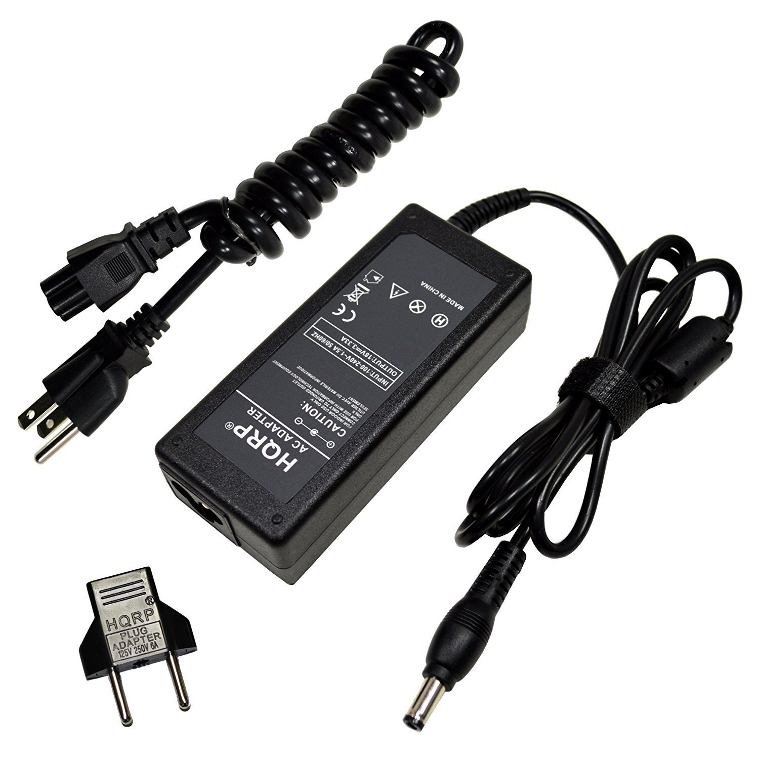 HQRP 18V 3.33A 5.52.5mm Center Positive AC Adapter for Portable ...