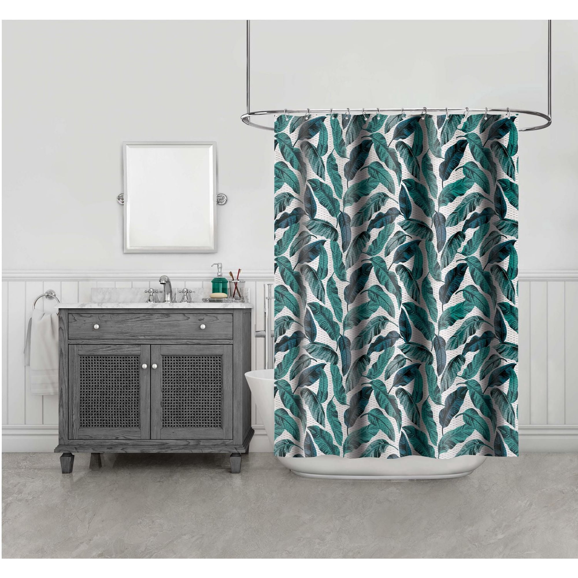 Click here for Hometrends Leaves Fabric Shower Curtain 70x72 In prices