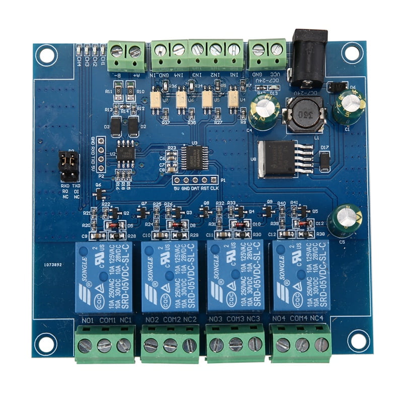Modbus Rtu 4 Relay Module Ttl Uart Communication 4-Channel Input ...