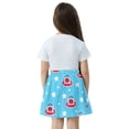 Cartoon Shark Star Pattern Cotton Skirt Built-in Liner Elastic A-Line ...