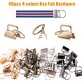 40 Sets Key Fob Hardware with Key Fob Plier Tools Bag, Glass Running ...