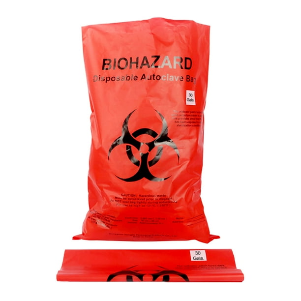5 Rolls Red Biohazard Bags – Disposable Autoclave Bags for Medical ...