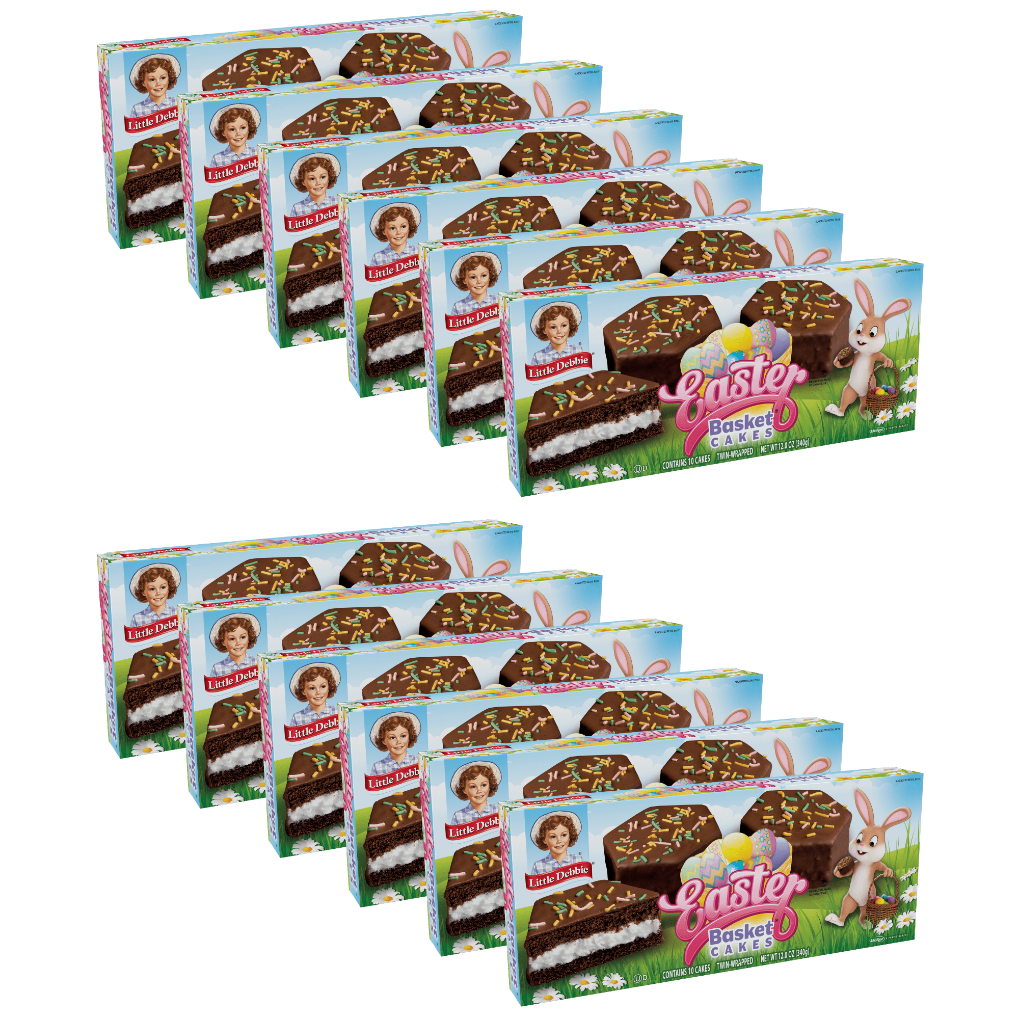 Little Debbie Easter Basket Cakes, 12 Boxes, 120 Chocolate-Flavored ...