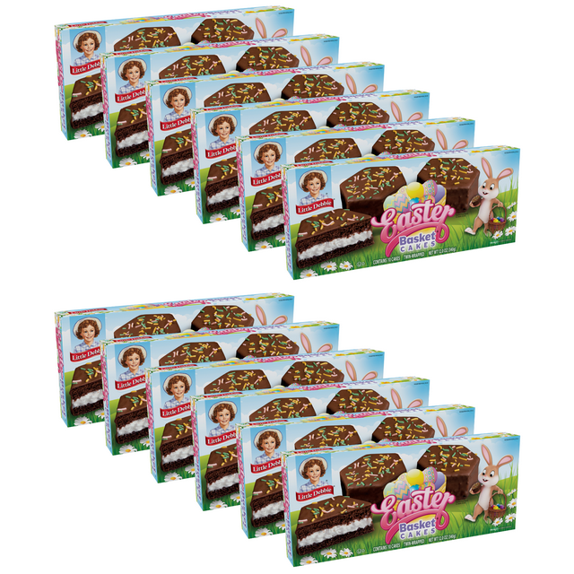Little Debbie Easter Basket Cakes, 12 Boxes, 120 Chocolate-Flavored ...