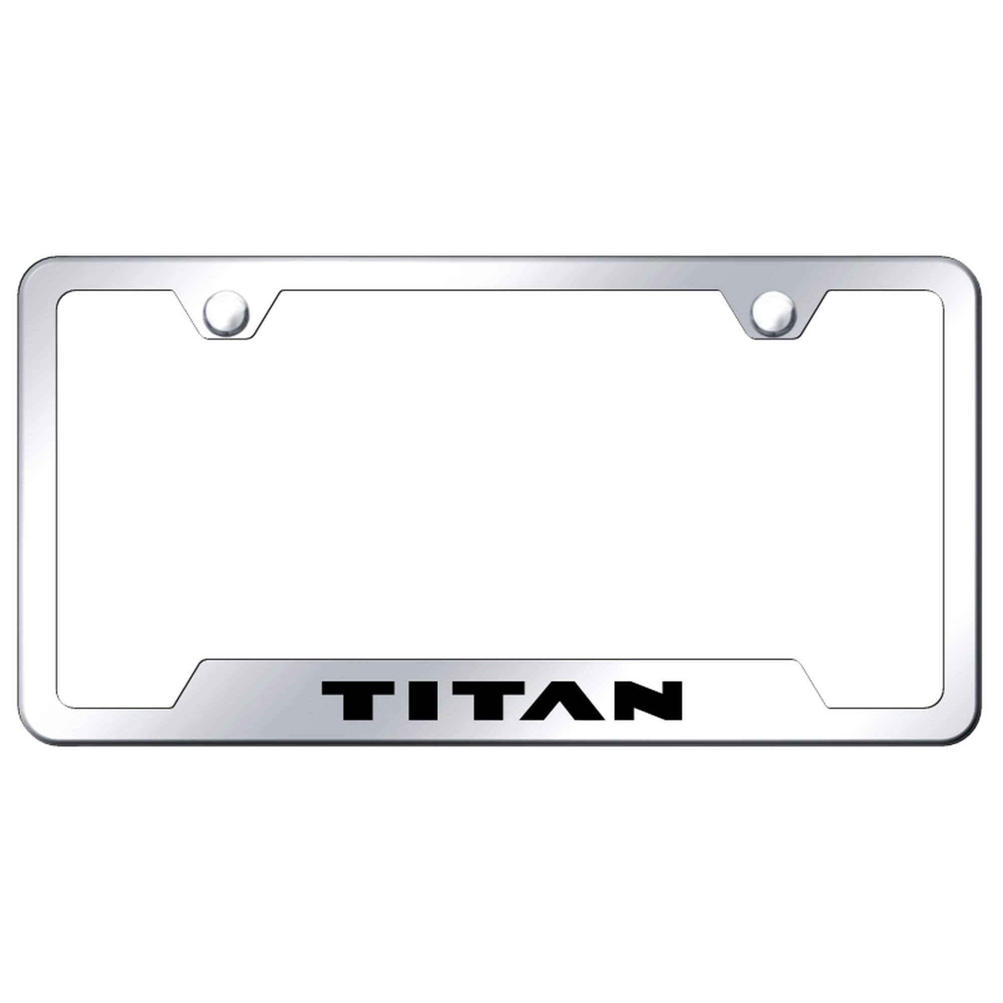 Nissan Titan Laser Etched Logo Cut-Out License Plate Frame (Chrome ...