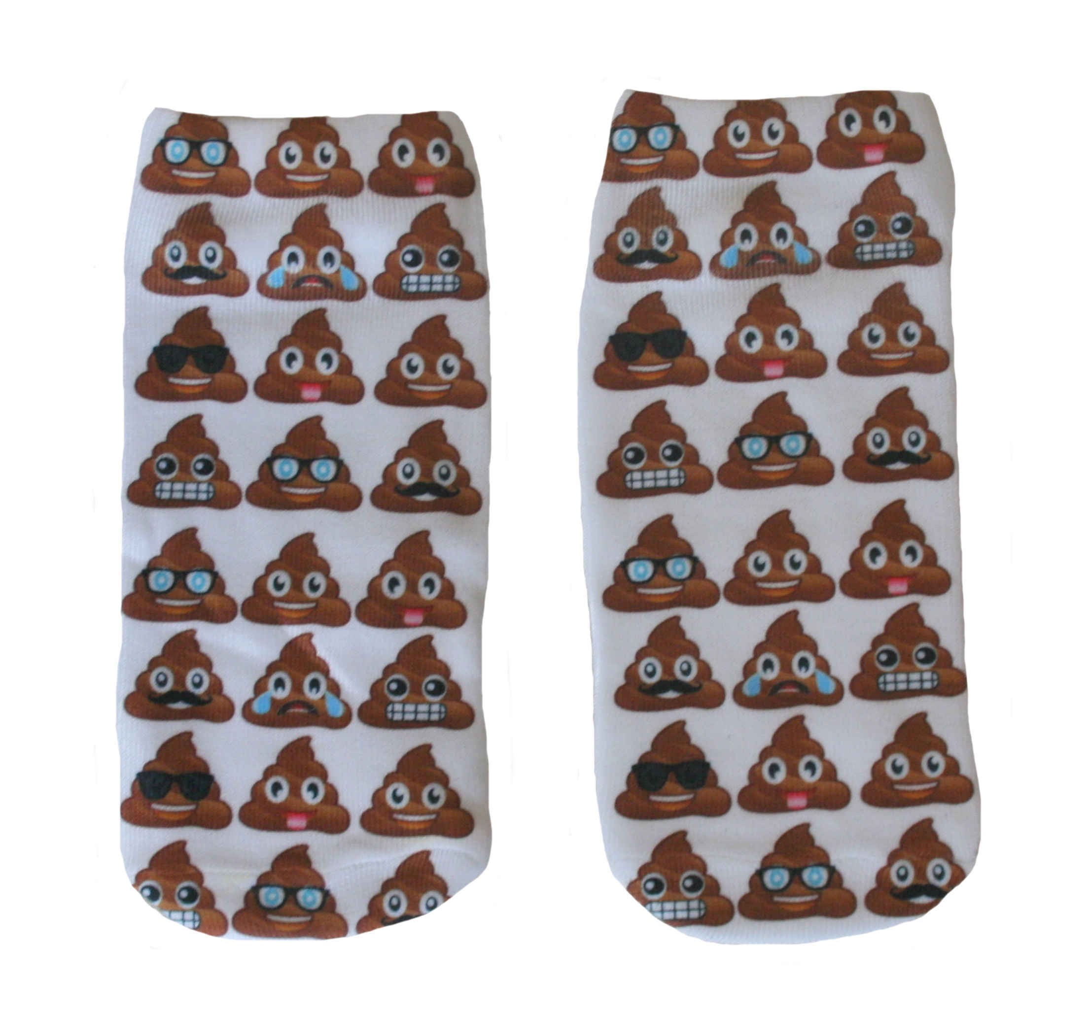 Emojicon Poop No Show Ankle Socks - Big Girl's White - ages 12 & up ...